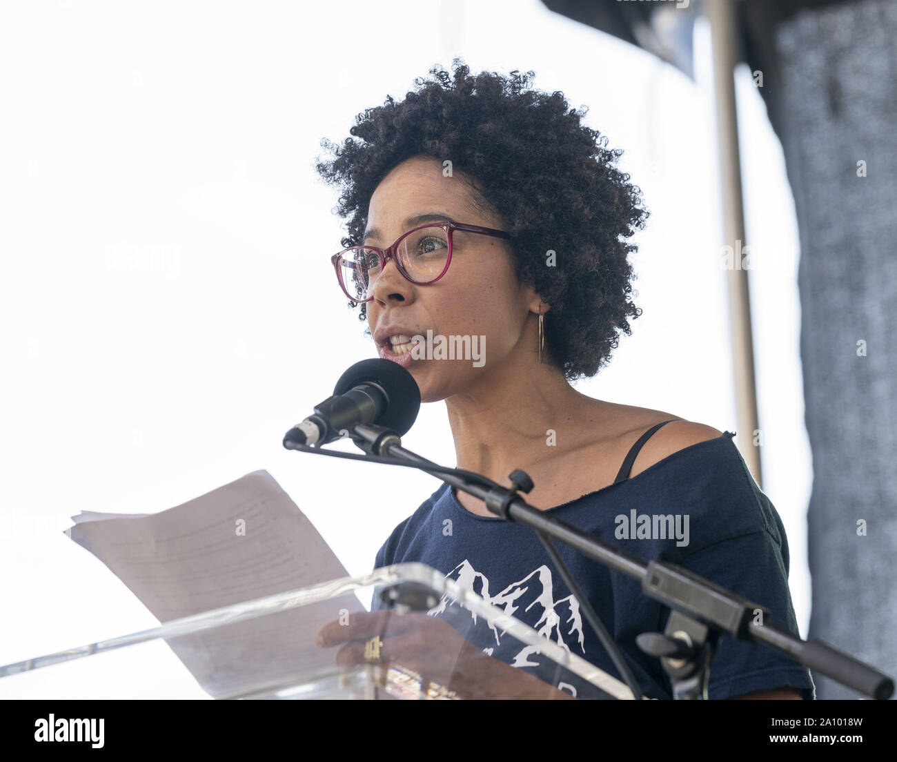 New York, New York, USA. 20th Sep, 2019. Marine biologist Dr. Ayana ...