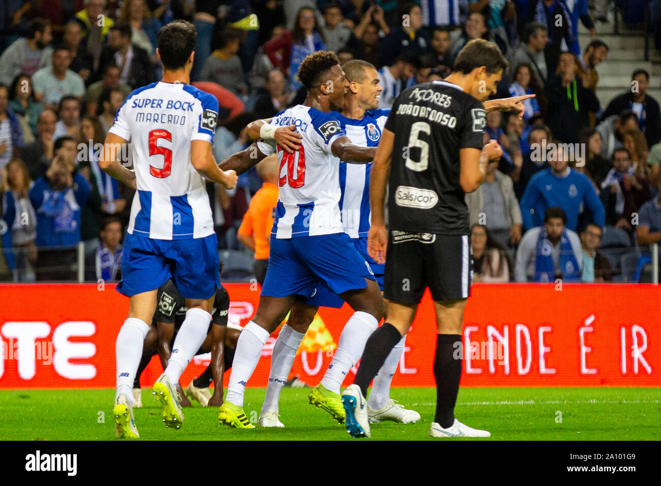 Porto, Portugal. 22nd Sep, 2019. FC Porto's player Zé Luis celebrates ...