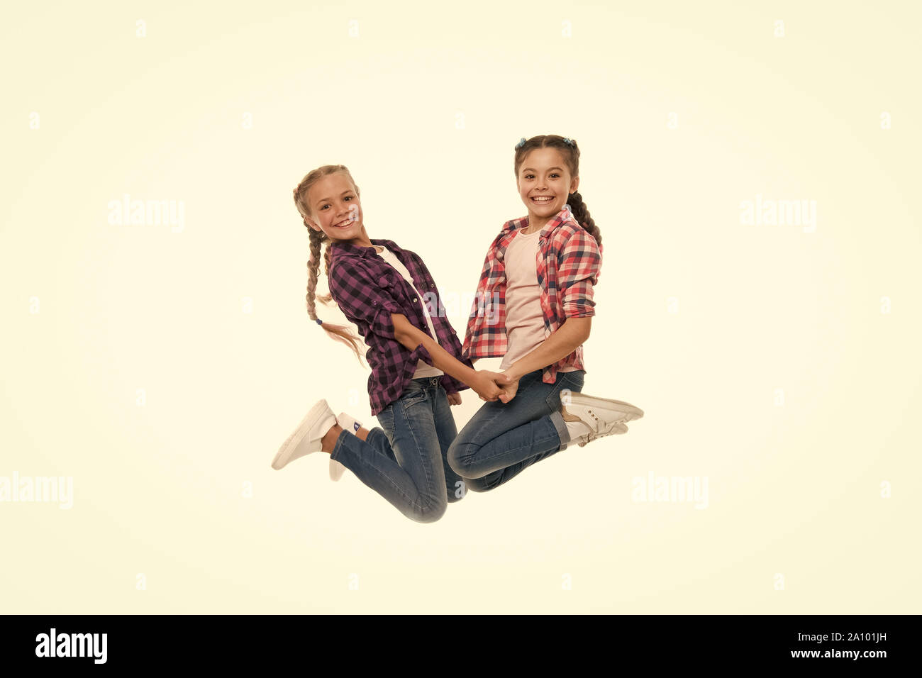 Sisterhood goals. Sisters together isolated white background. Sisterly ...