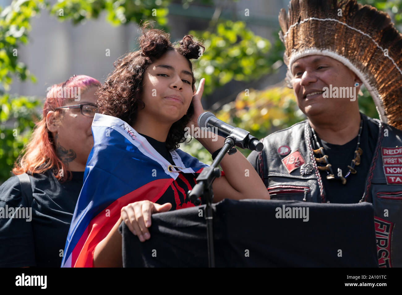 New York, United States. 20th Sep, 2019. Marisol Rivera (13-year old ...
