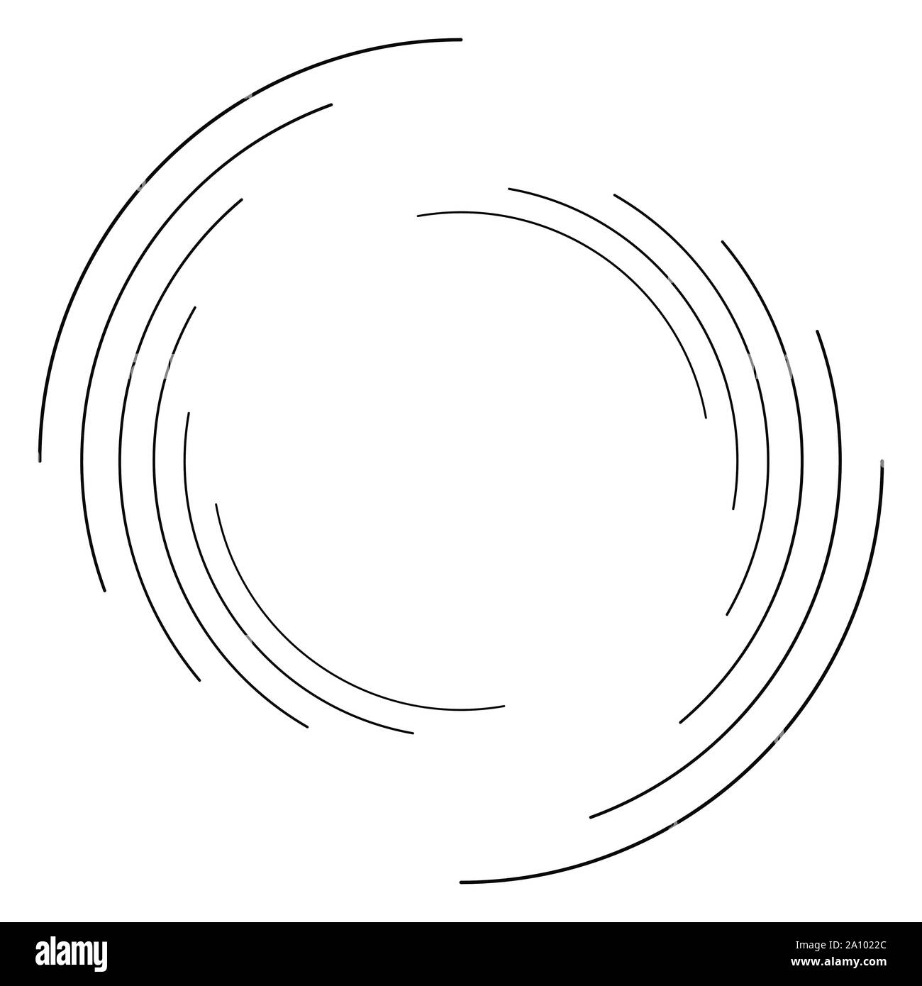 Abstract concentric circle. Spiral, swirl, twirl element. Circular and ...