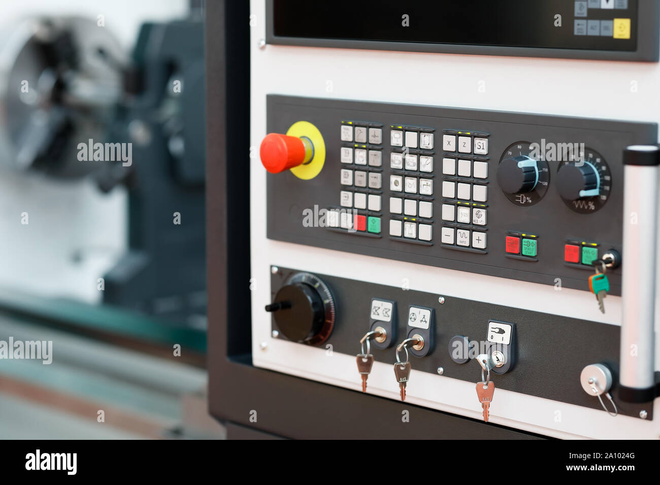Cnc Control Panel Industrial Machinery High Resolution Stock ...