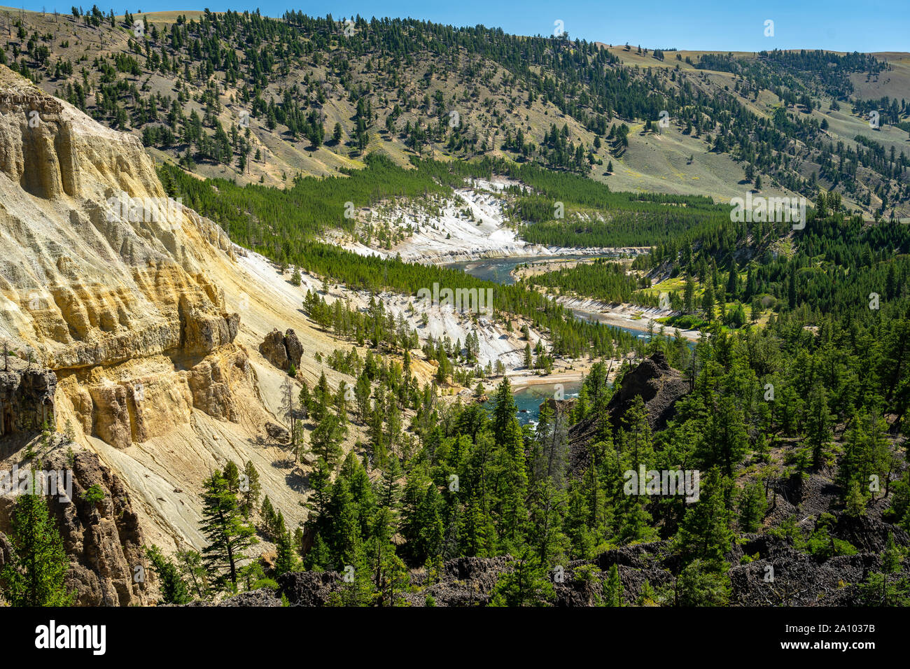 Yellowstone national park aerial hi-res stock photography and images ...