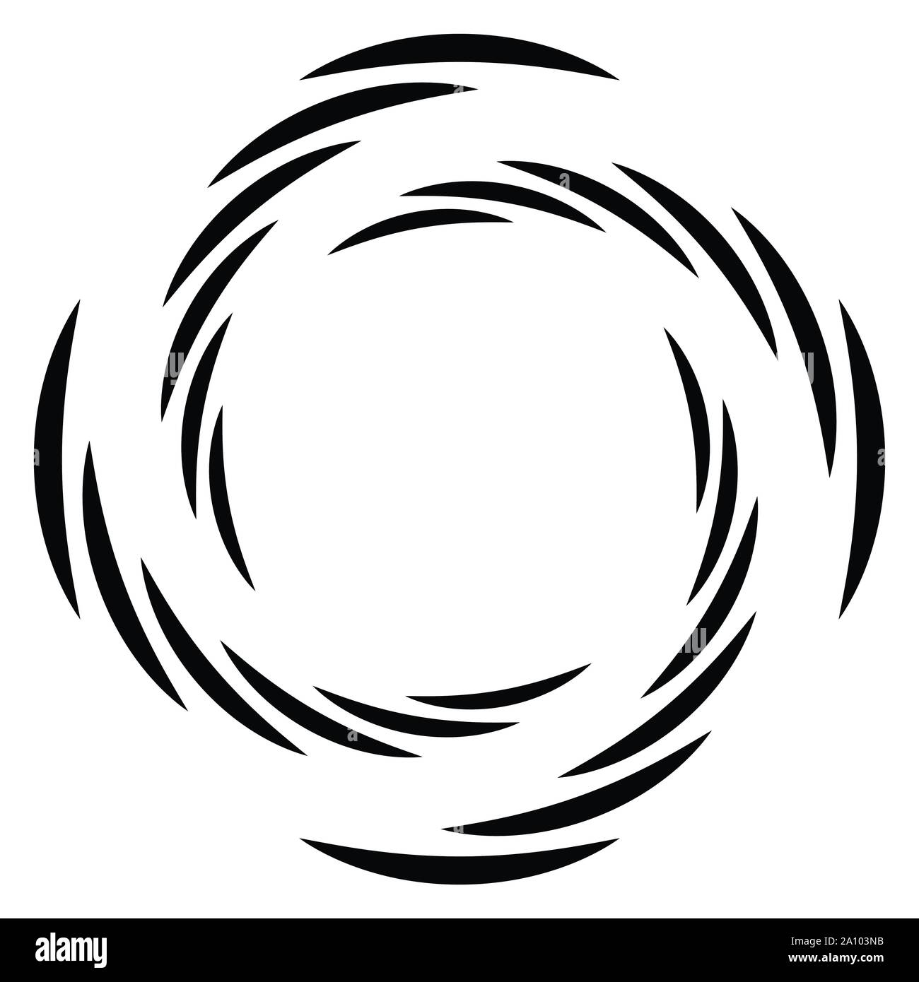 Abstract concentric circle. Spiral, swirl, twirl element. Circular and ...