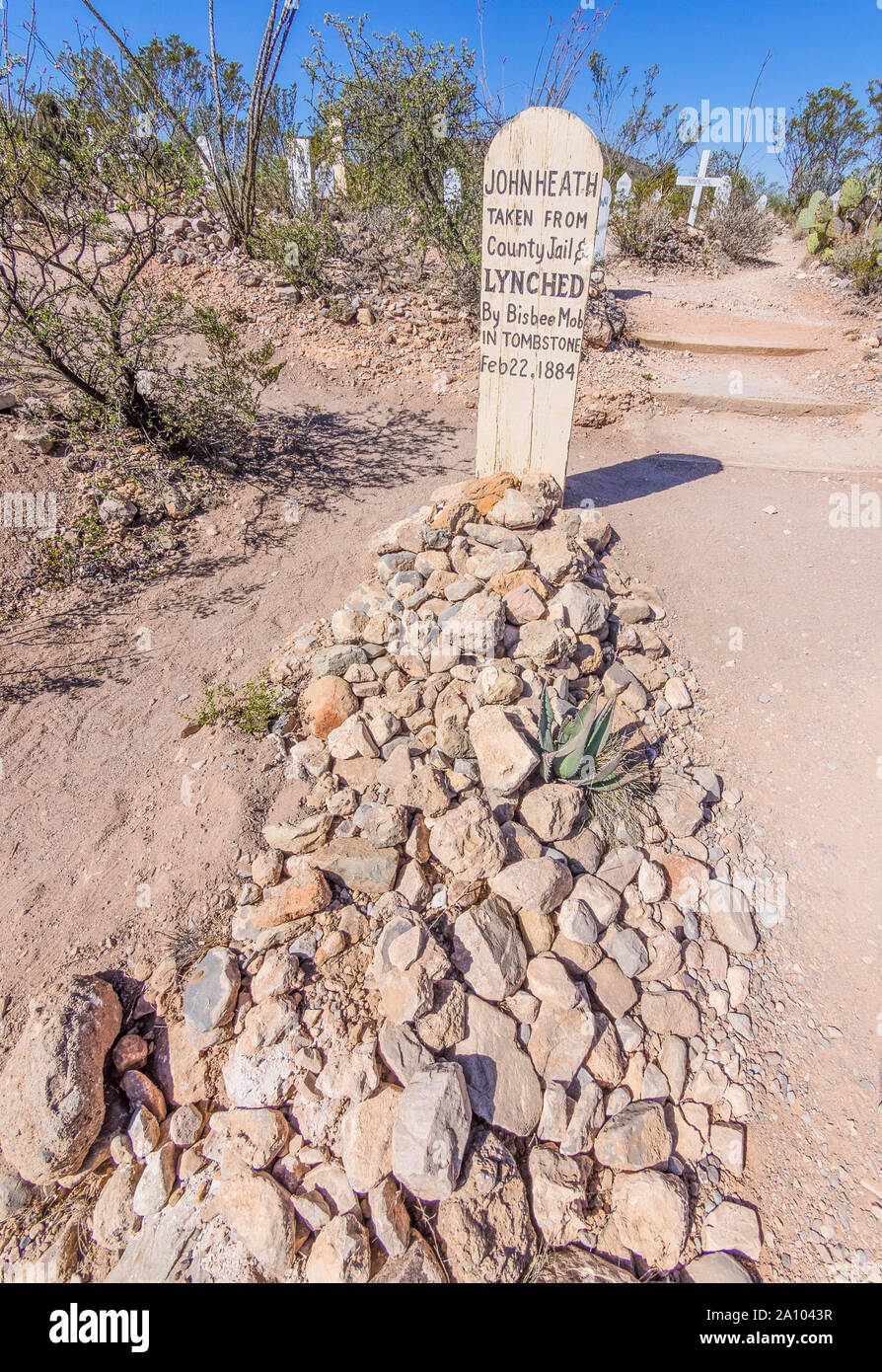 Grave of John Heath, taken from County Jail and lynched by a Bisbee mob ...
