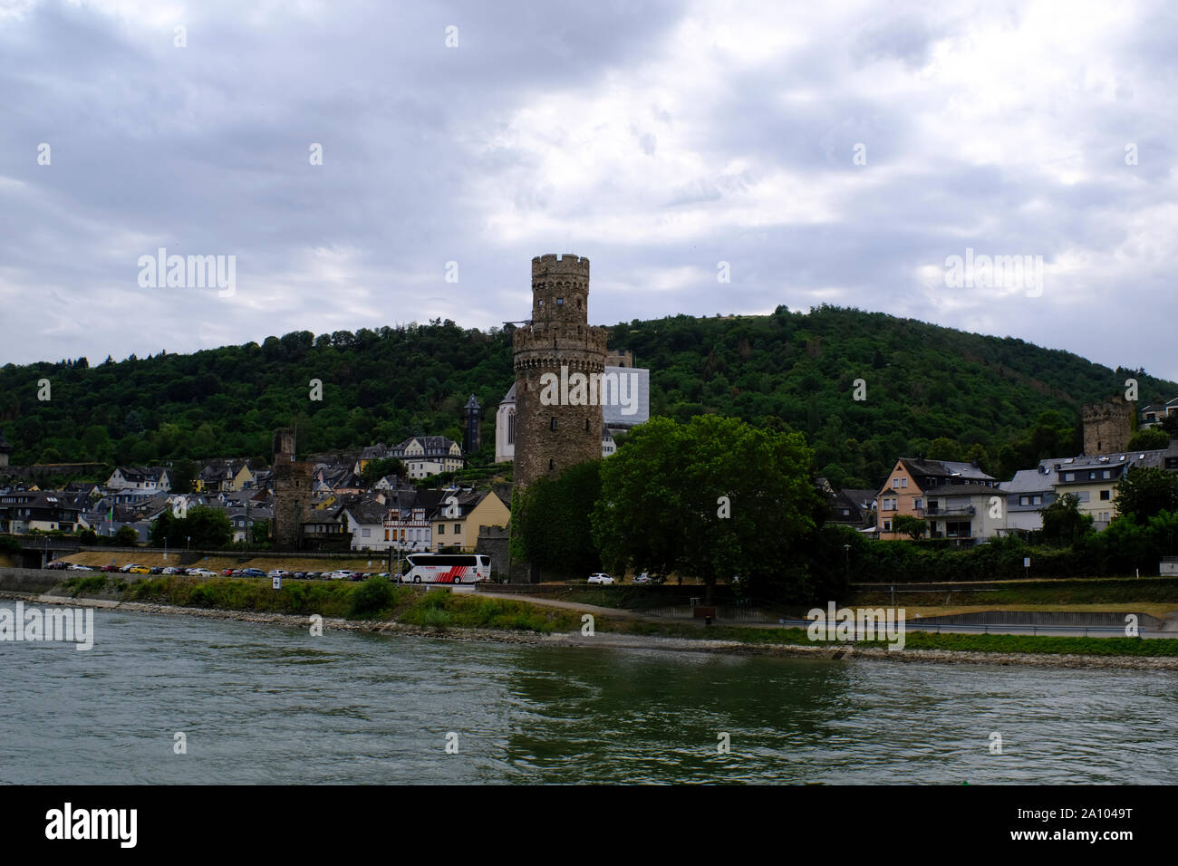 Oberwesel, Germany as viewed from the Rhine River Stock Photo - Alamy