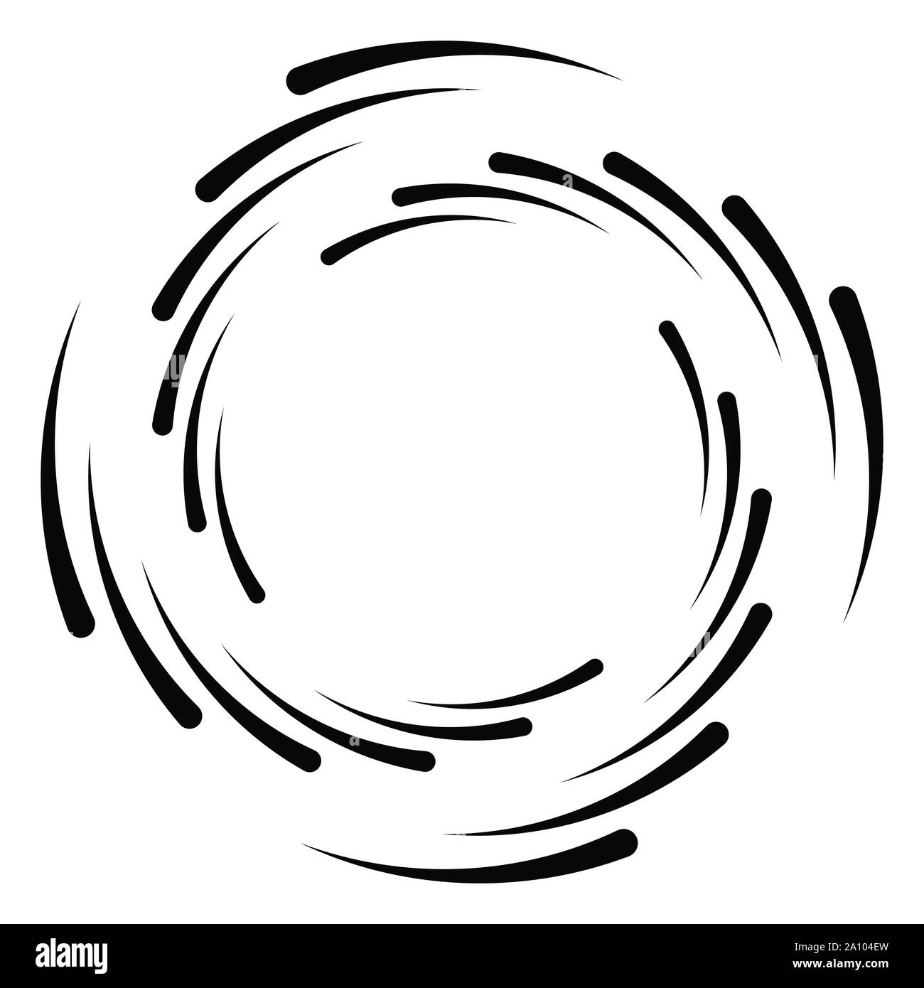 Abstract concentric circle. Spiral, swirl, twirl element. Circular and ...