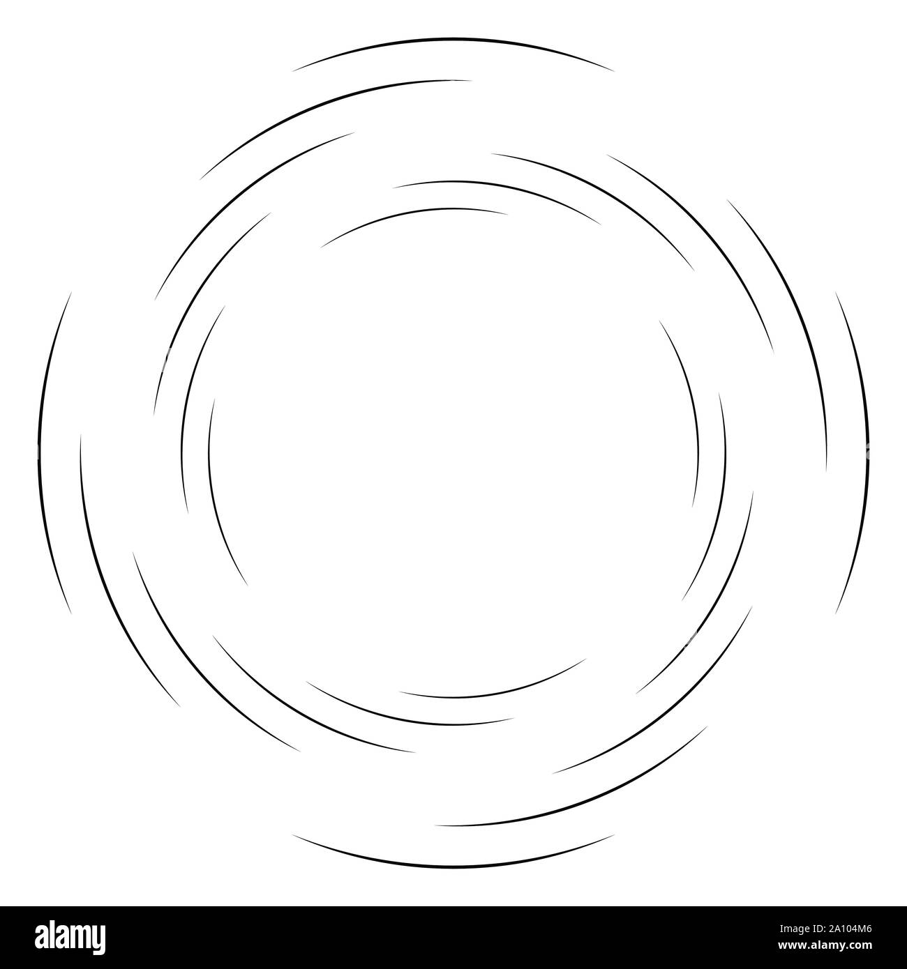 Abstract concentric circle. Spiral, swirl, twirl element. Circular and ...