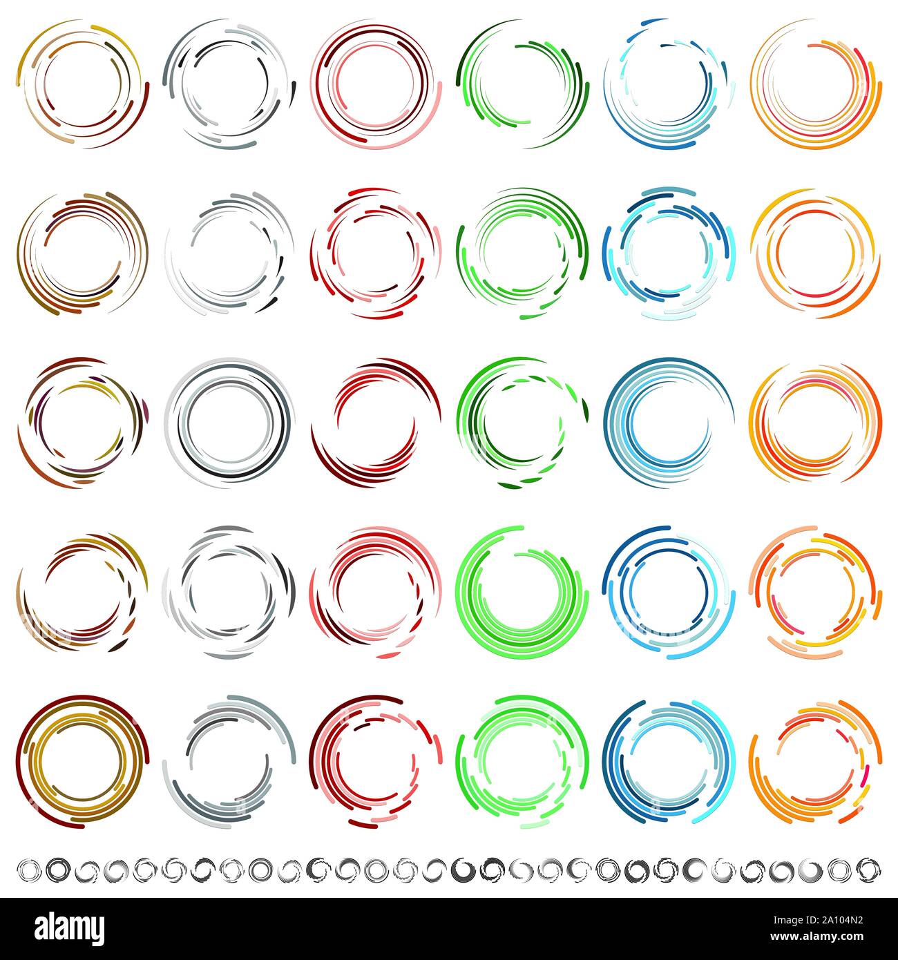Abstract concentric circle. Spiral, swirl, twirl element. Circular and ...