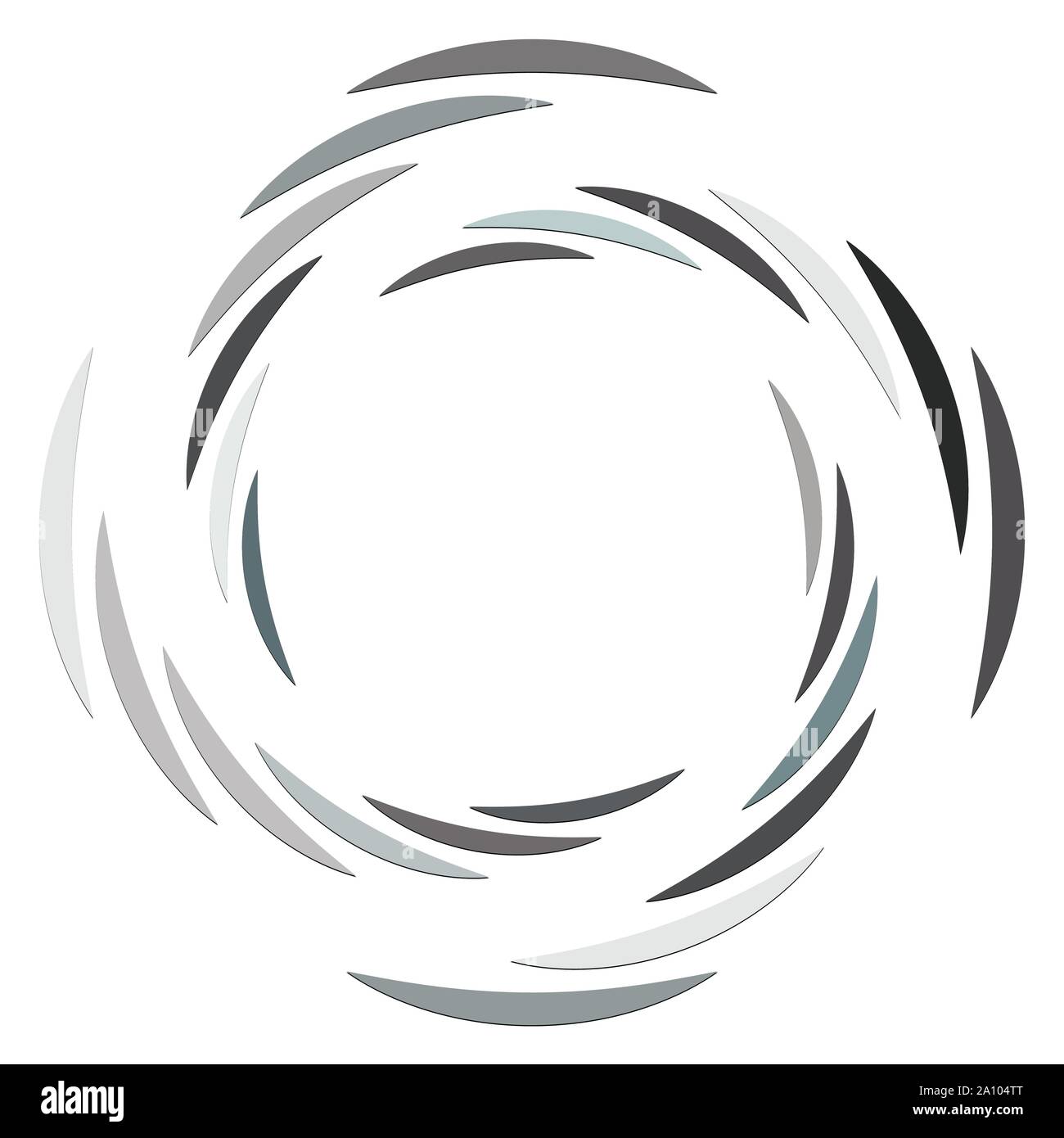Abstract concentric circle. Spiral, swirl, twirl element. Circular and ...