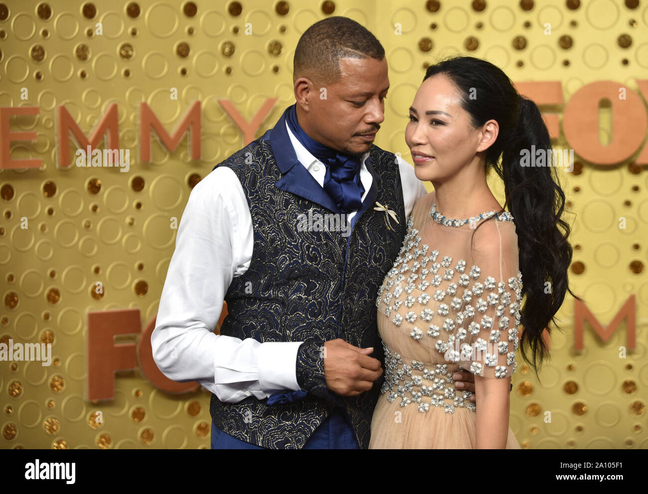 (L-R) Terrence Howard and Mira Howard arrive for the 71st annual ...