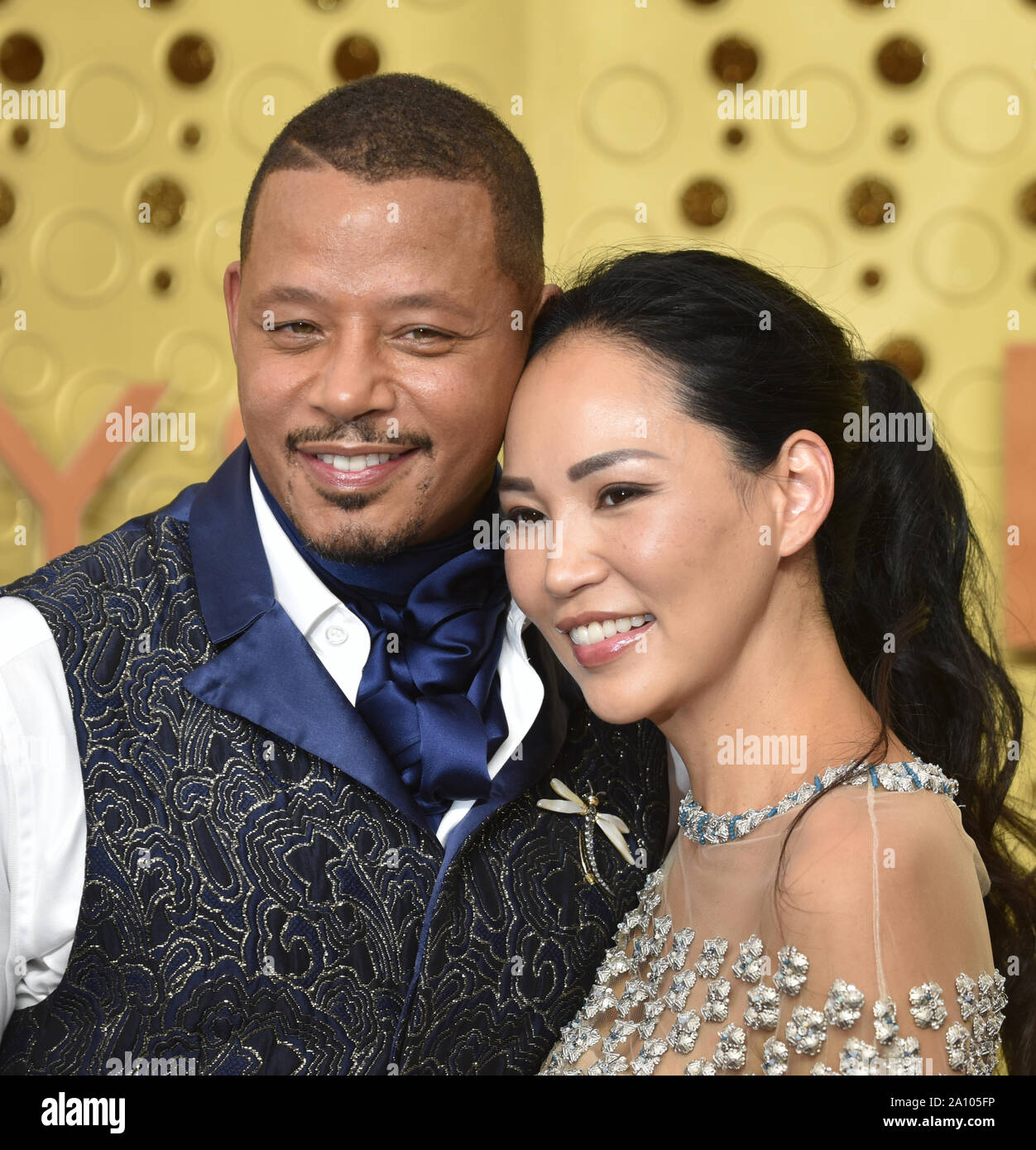 (L-R) Terrence Howard and Mira Howard arrive for the 71st annual ...