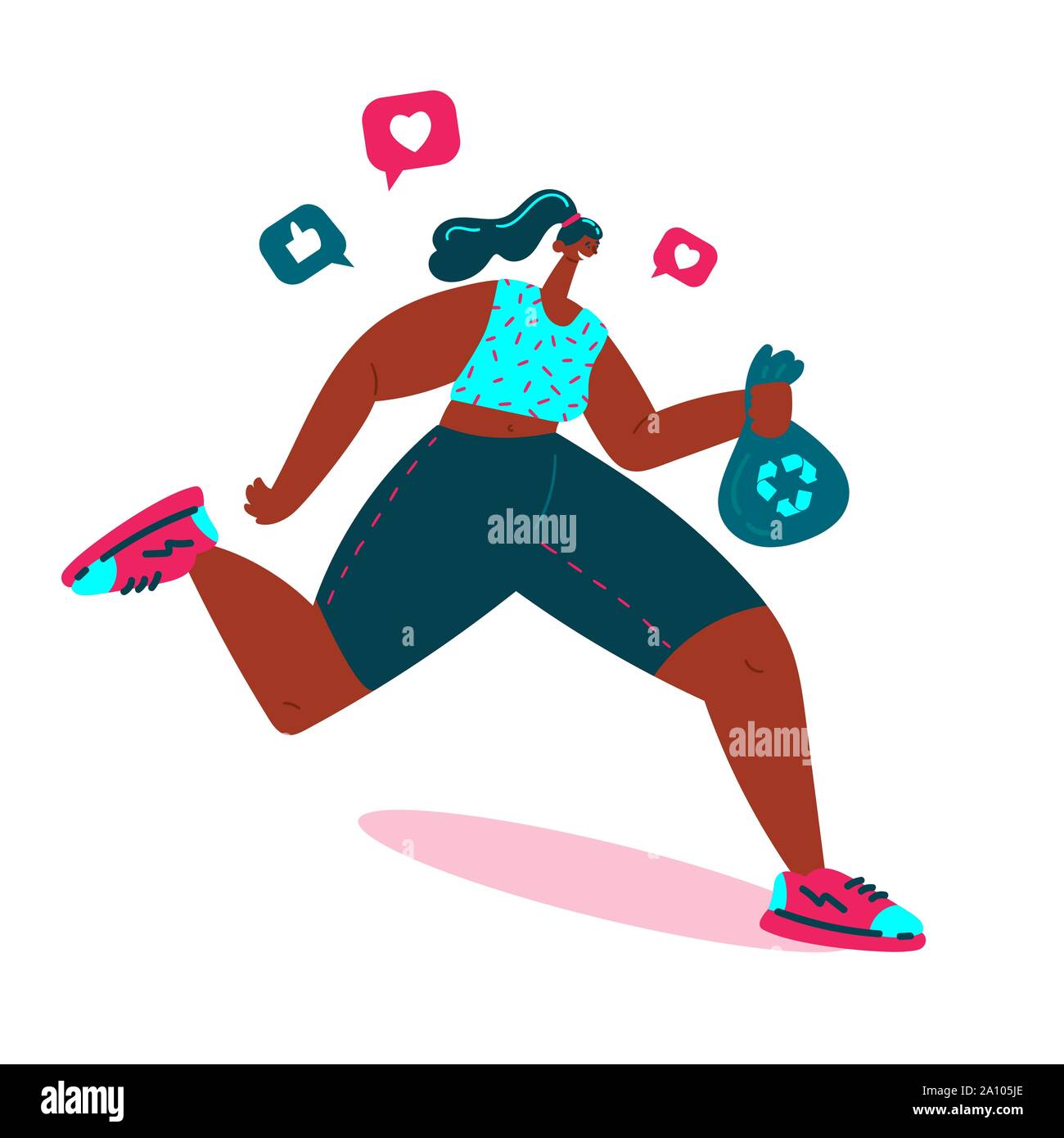 Plogging. Banner. Vector illustration Stock Vector Image & Art - Alamy