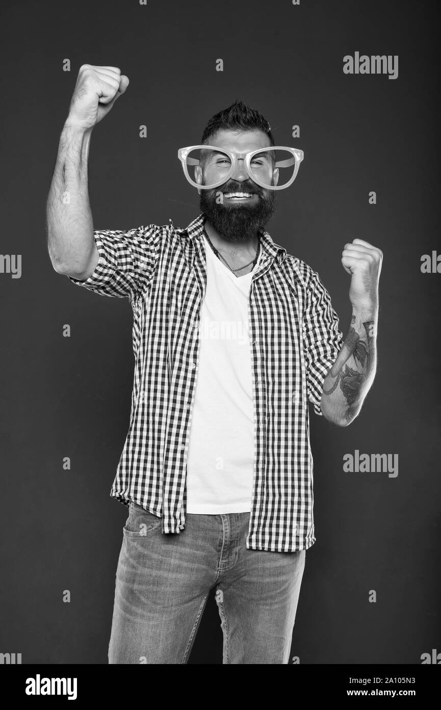 Funny guy in trendy Black and White Stock Photos & Images - Alamy
