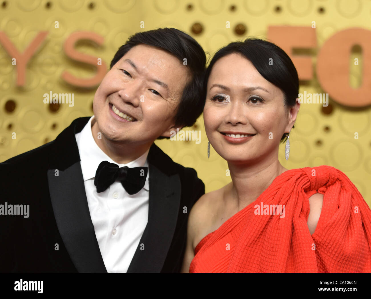 (L-R) Ken Jeong and Tran Jeong arrive for the 71st annual Primetime ...