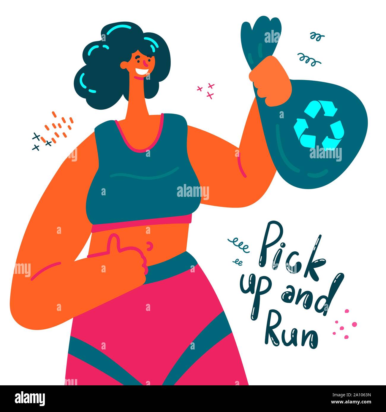 Plogging. Banner. Vector illustration Stock Vector Image & Art - Alamy