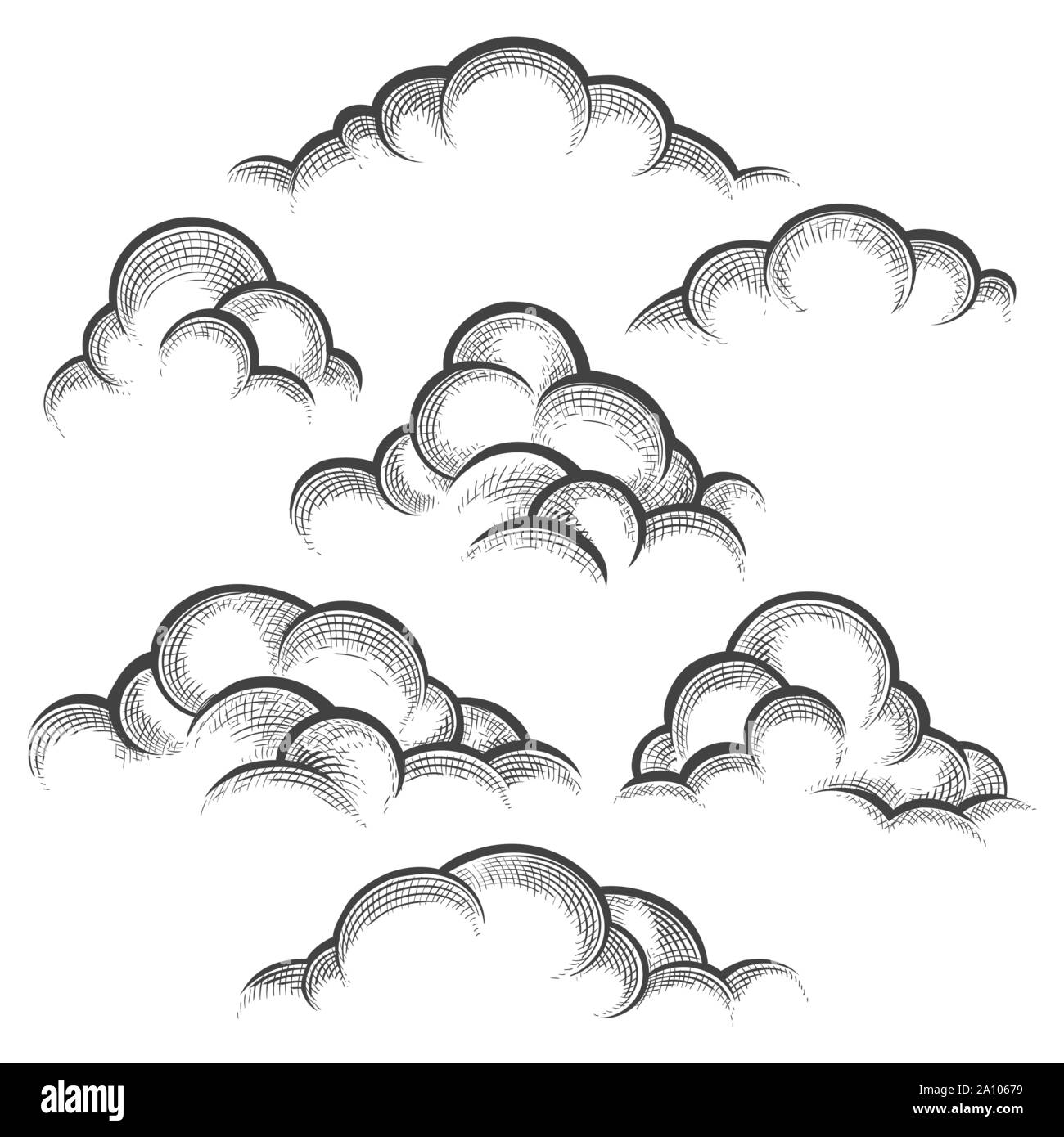 Clouds Clip Art Black And White