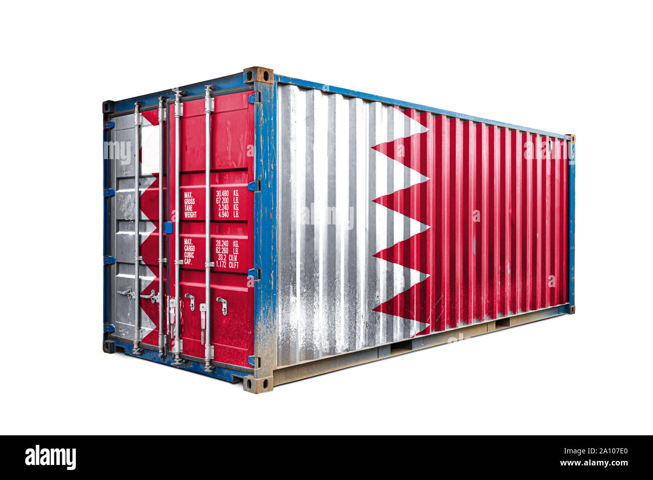 The concept of Bahrain export-import, container transporting and ...