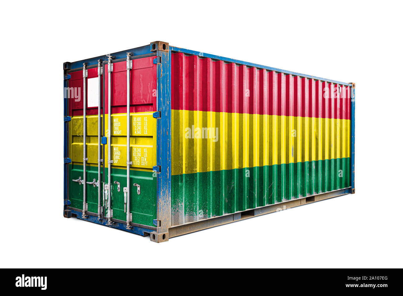 The concept of Bolivia export-import, container transporting and ...