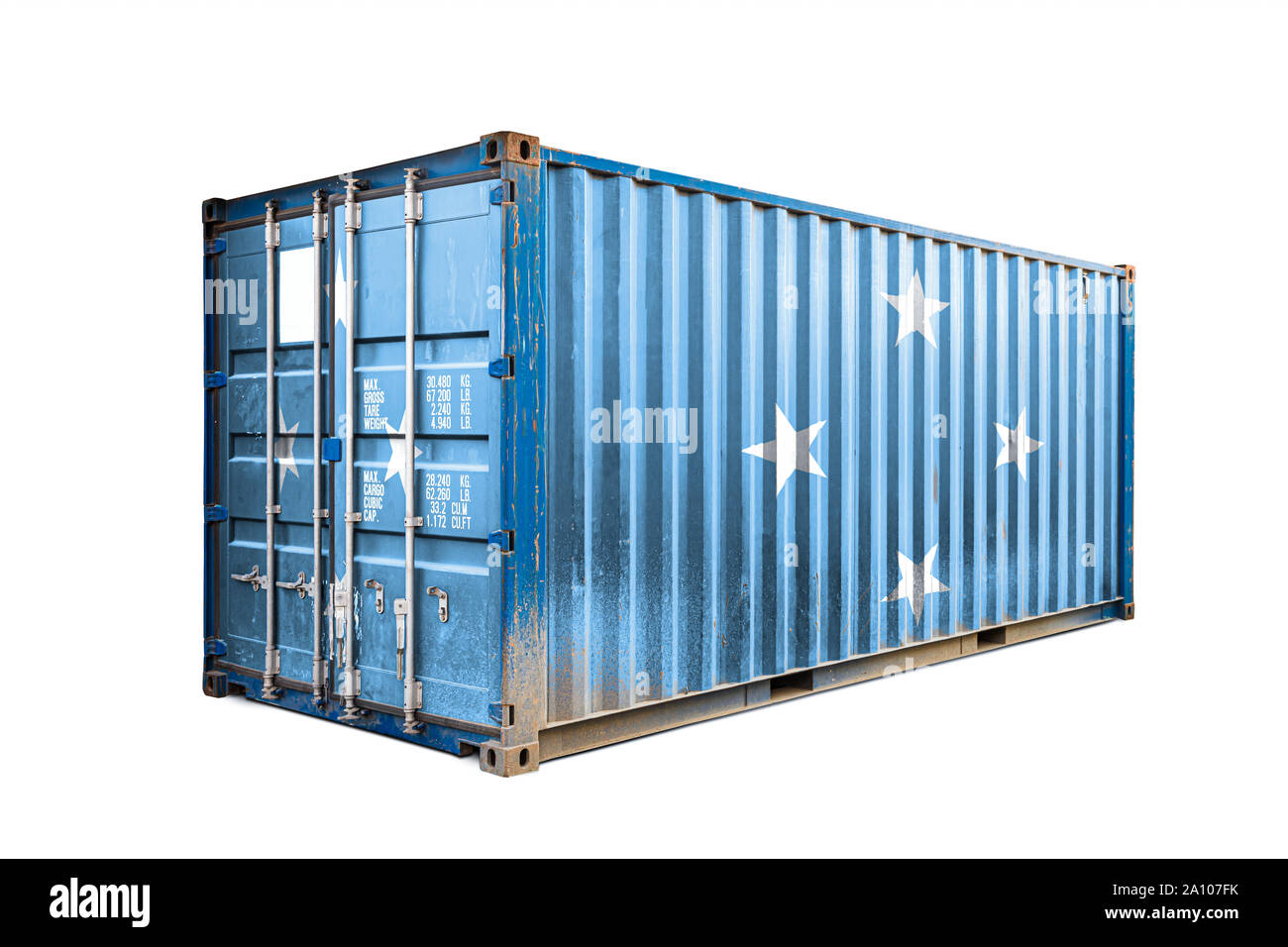 The concept of Federal States of Micronesia export-import, container ...