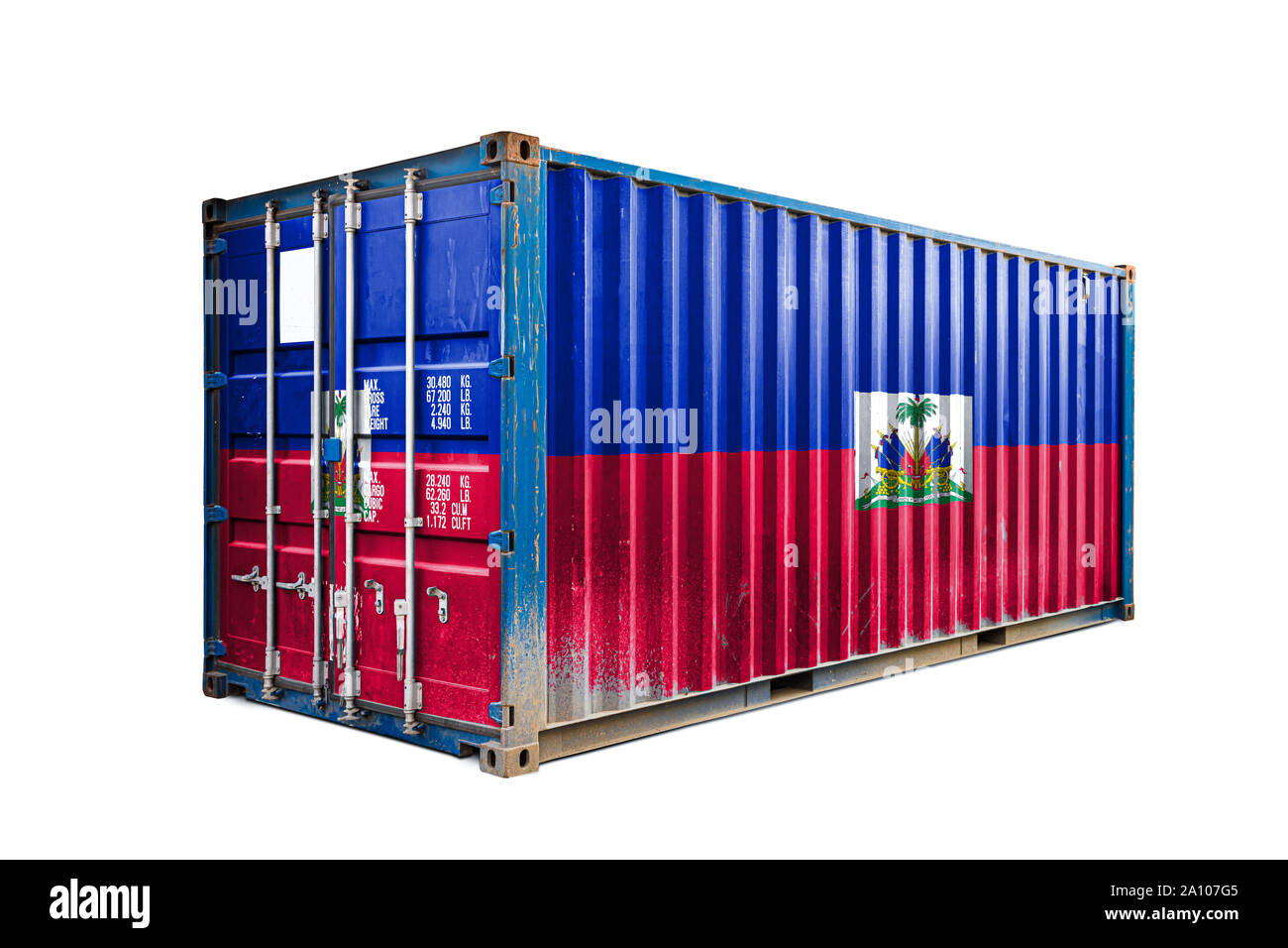The concept of Haiti export-import, container transporting and national ...