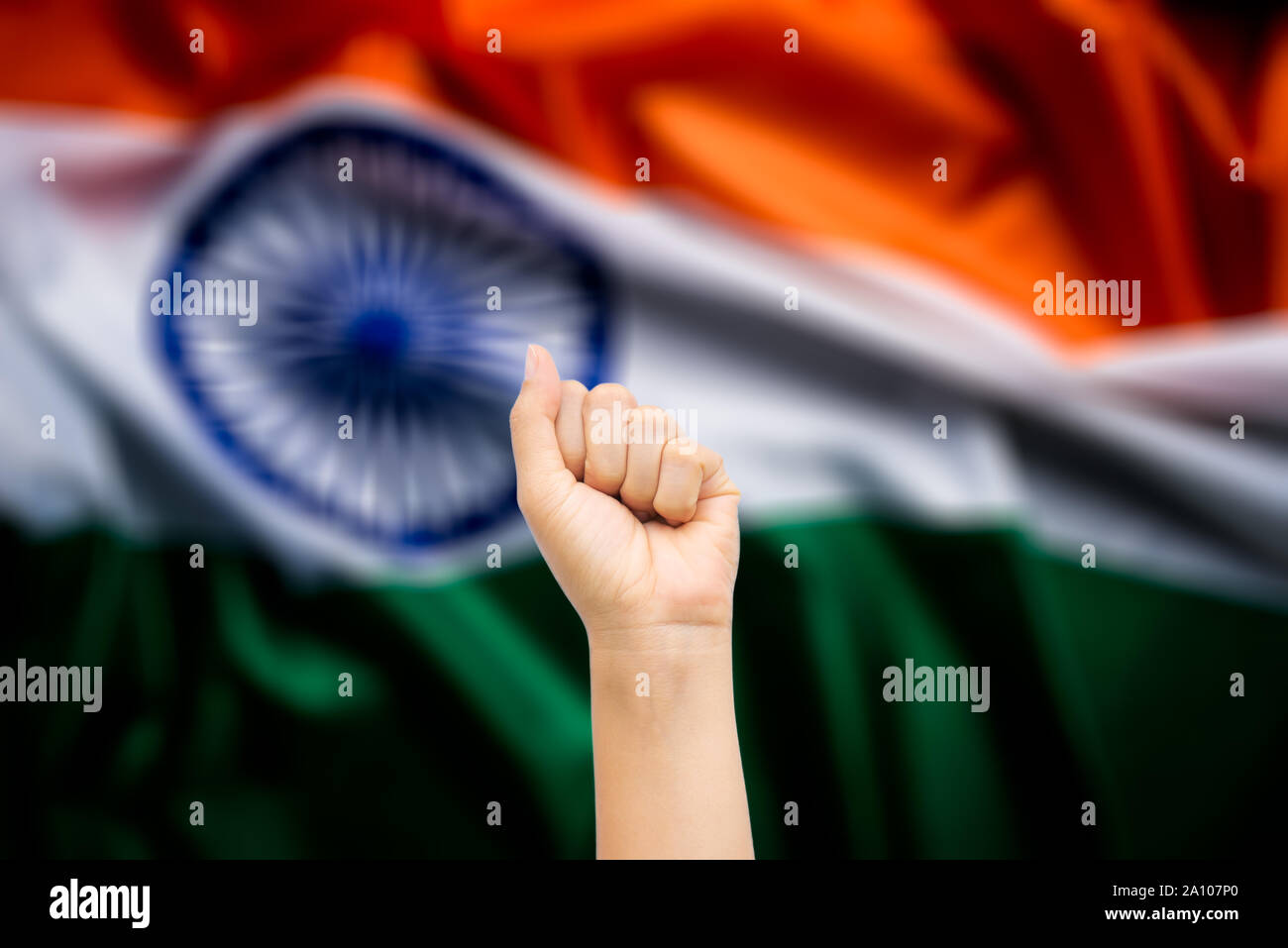 Happy India republic, Hands of people with India national flag in ...