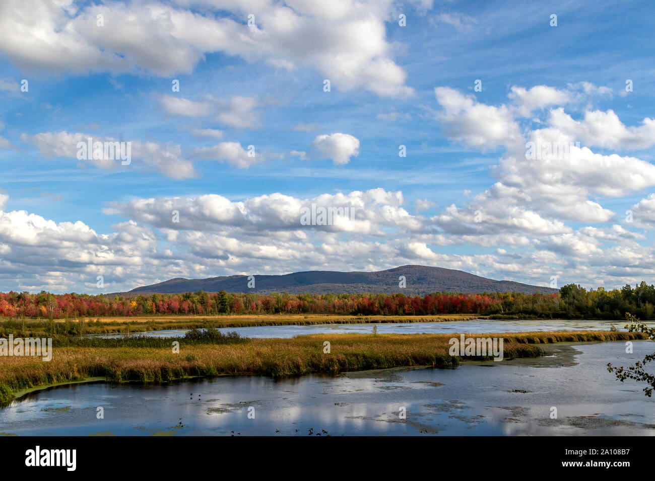 Autumn scenes around Lac Boivin (lake) Quebec, Canada. From the area of ...