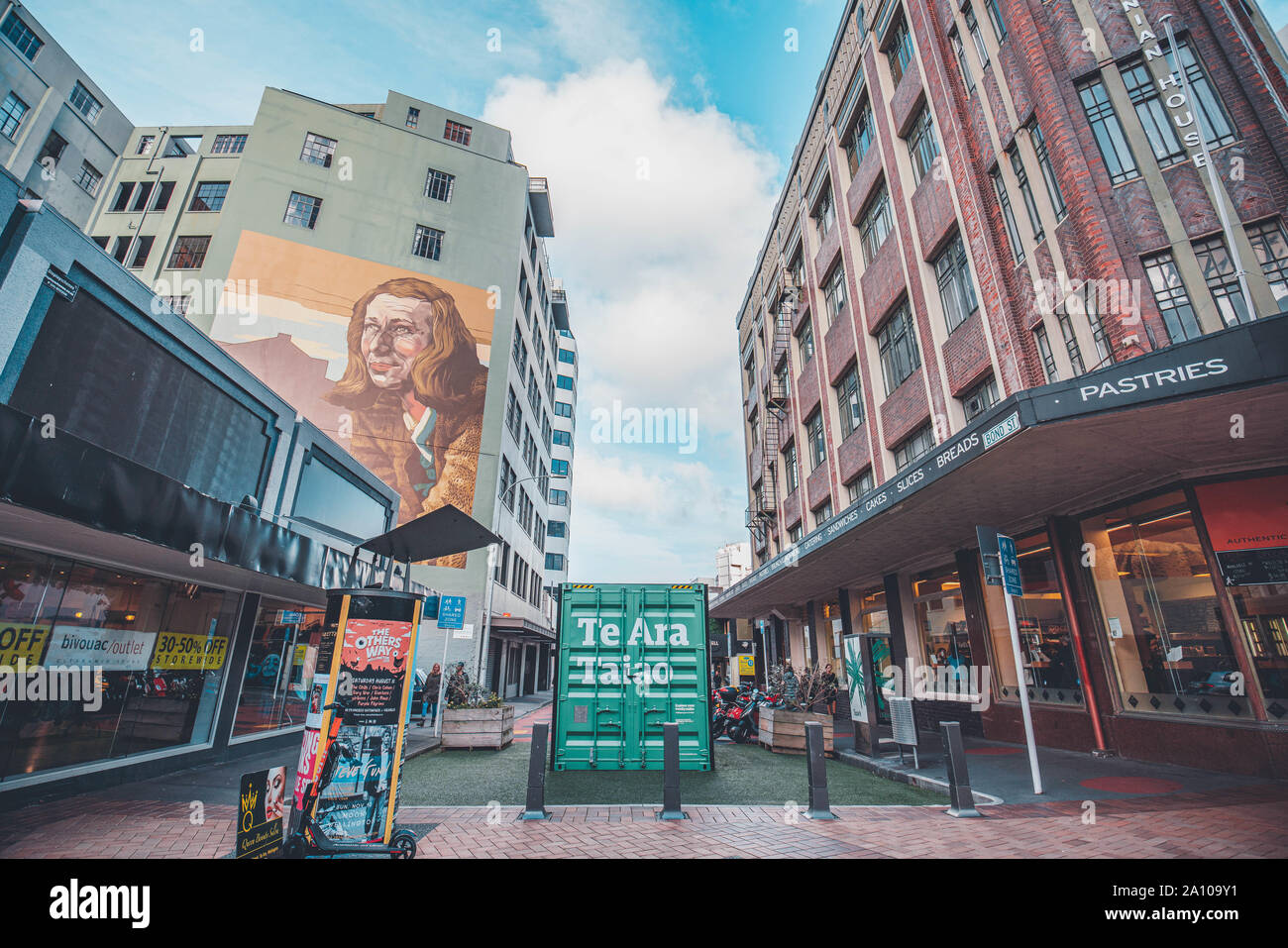 Wellington, New Zealand - Aug 23, 2019 : Street view of Wellington City ...