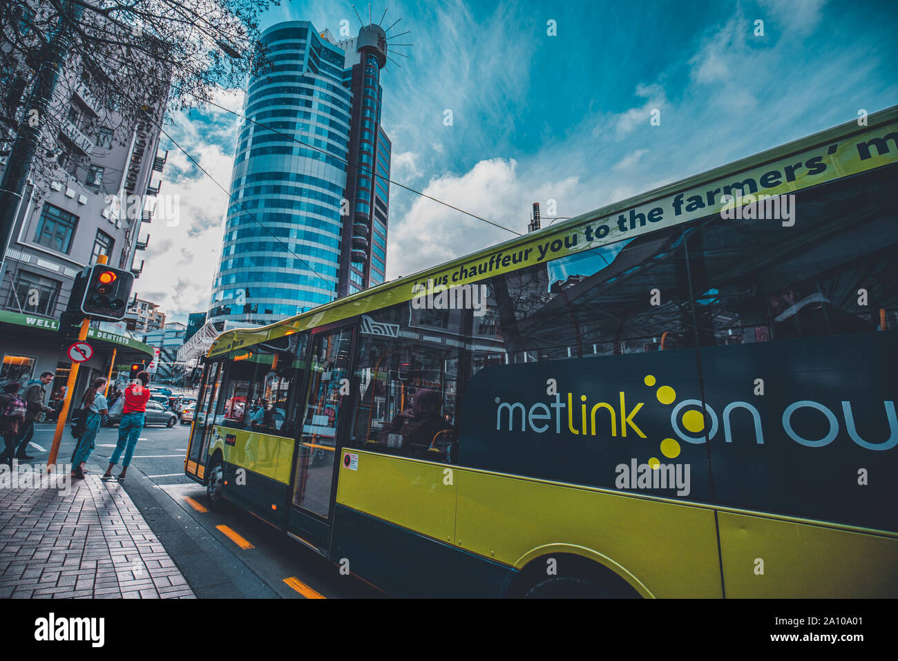 Wellington, New Zealand - Aug 23, 2019 : Street view of Wellington City ...