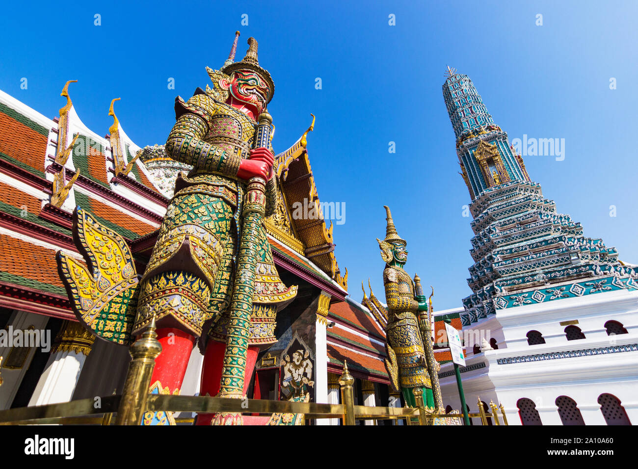Wat Phra Kaew, Thailand - February 1, 2016:The demon statues in ...