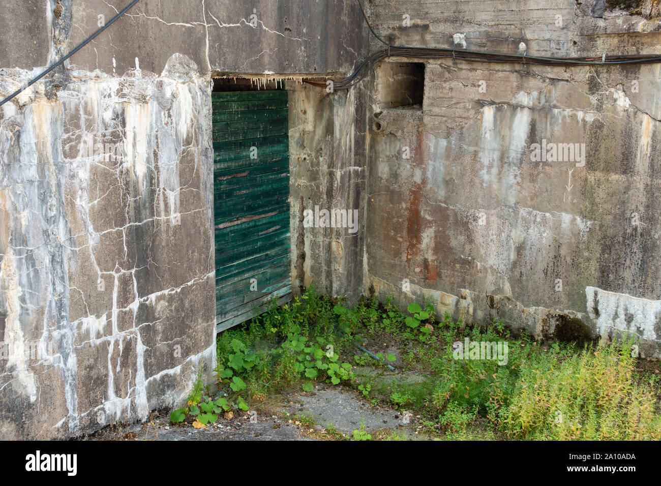 Old military bunker door on Isosaari island in Helsinki Finland Stock ...