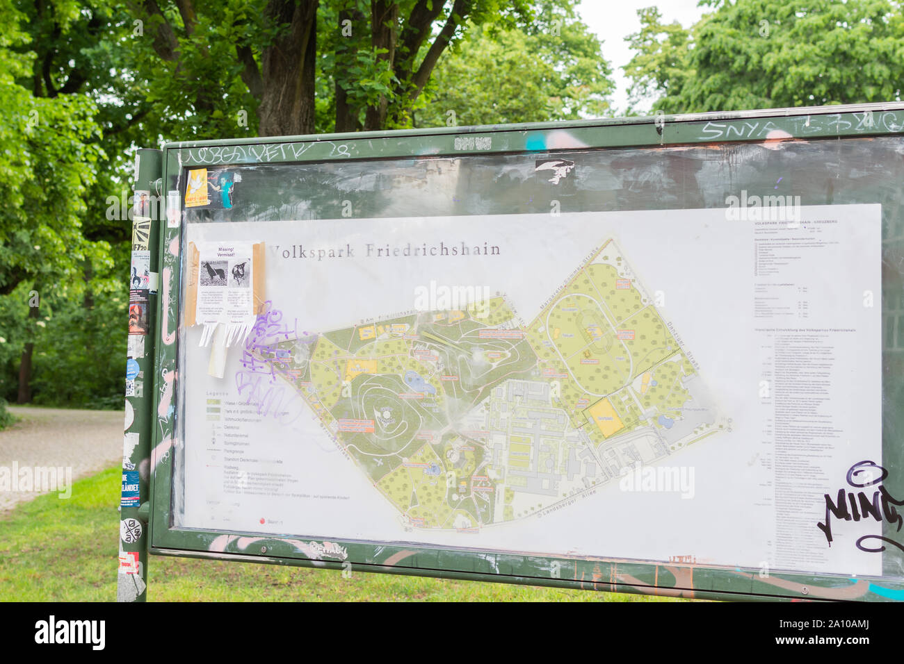 Berlin, Germany- May 25, 2019: a walk on a warm sunny day in the park ...