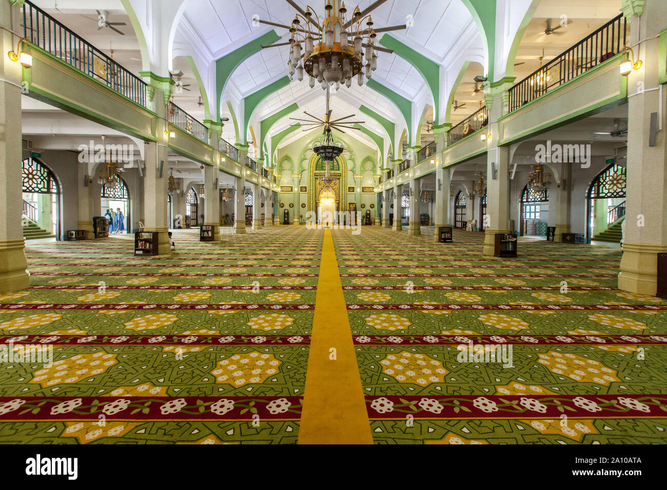 Interior of Masjid Sultan that is open for the visitors to view and ...