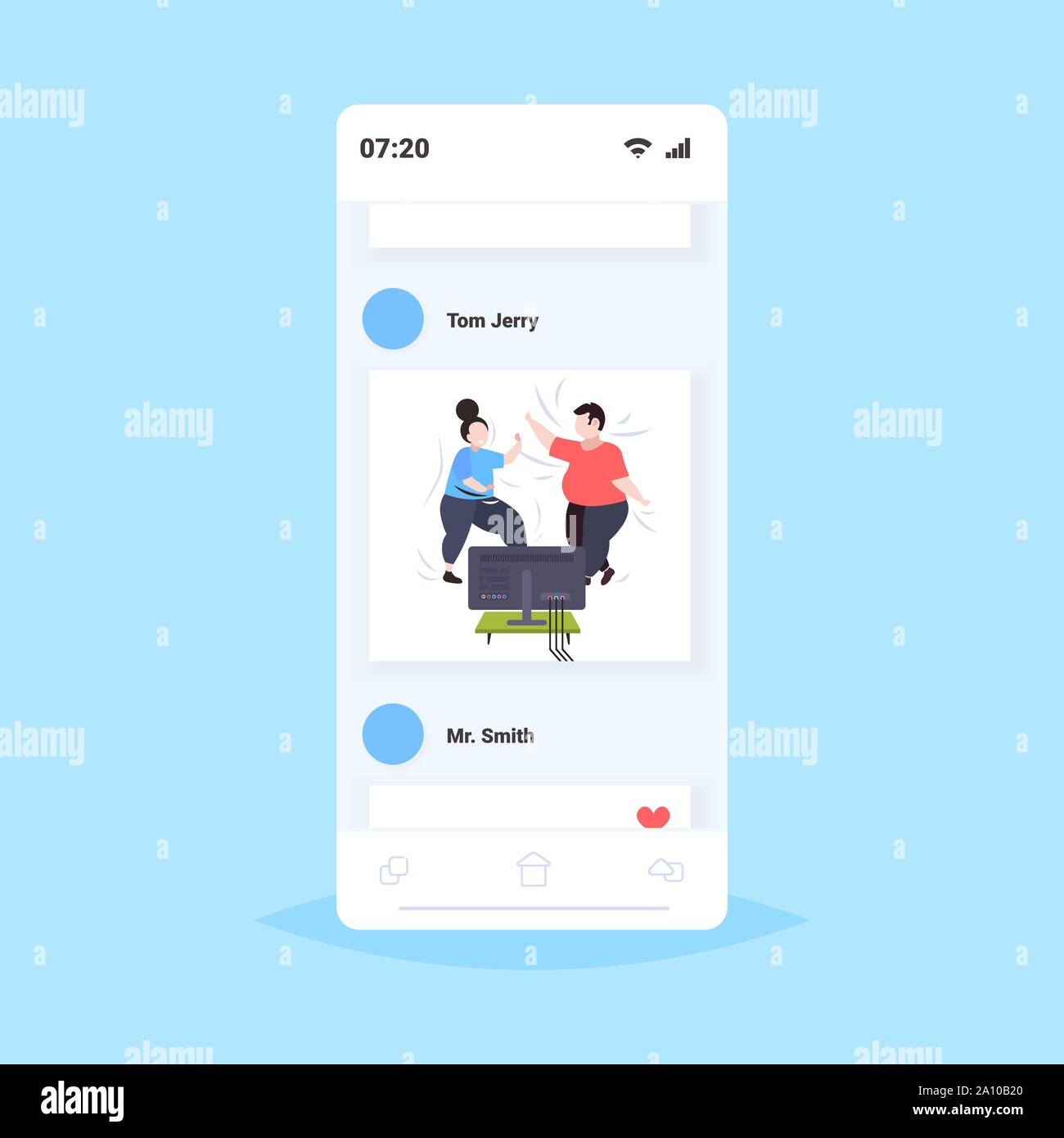 Large tv home Stock Vector Images - Alamy