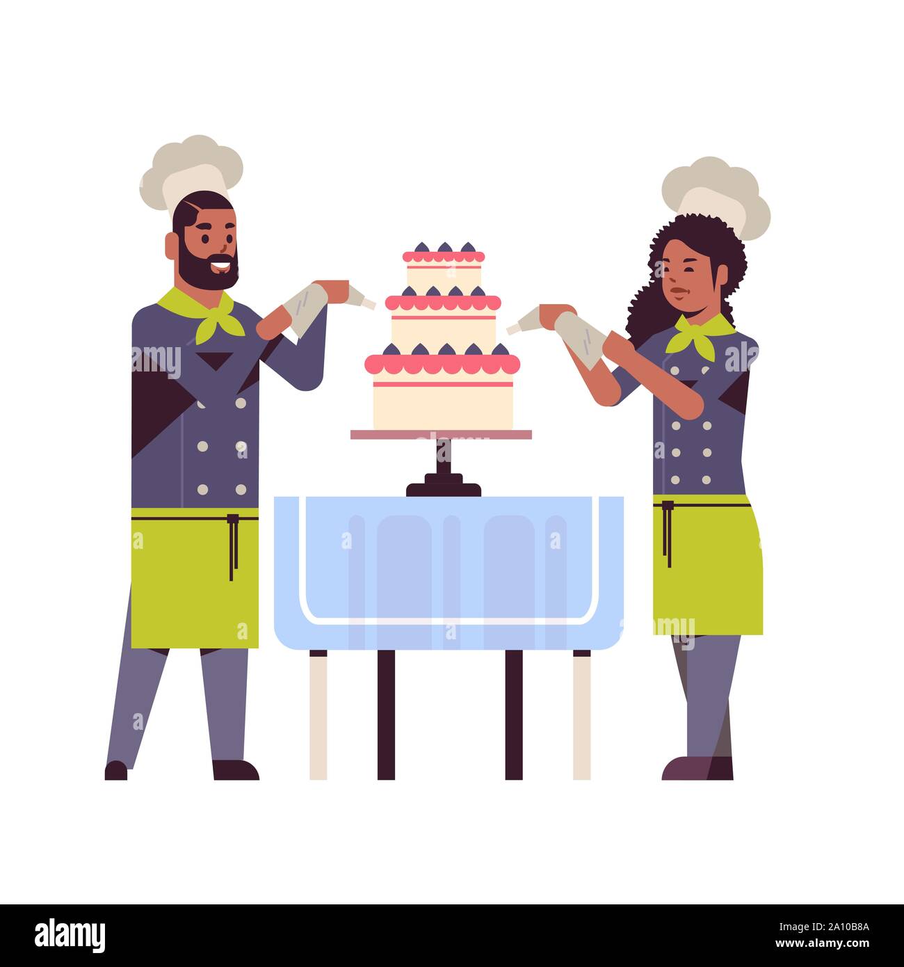 Cartoon woman pastry chef baker hi-res stock photography and images - Alamy