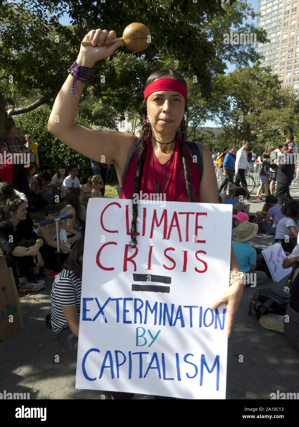 New York City, USA. 20th September, 2019, Climate Strike. Indigenous ...