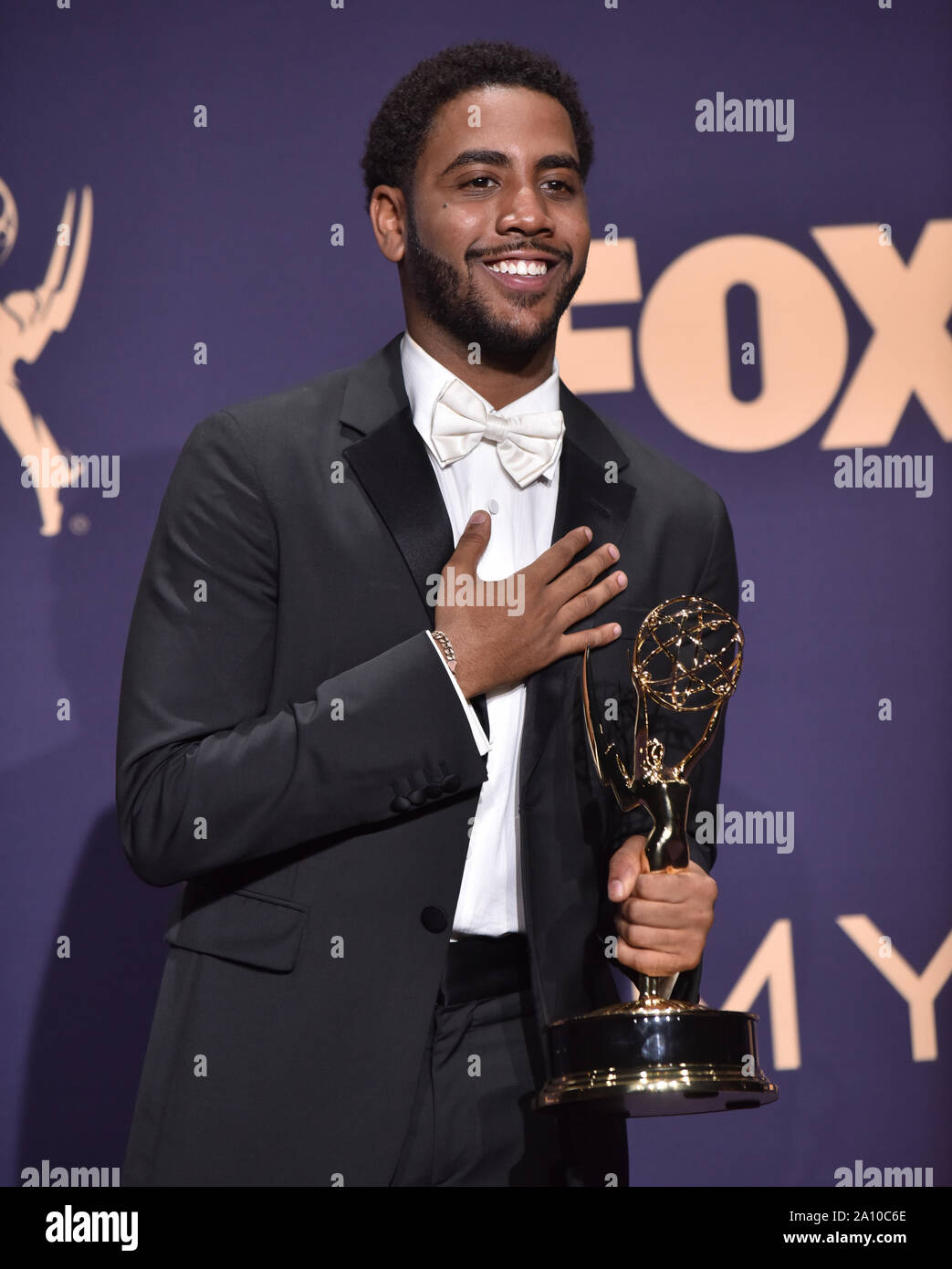 Jharrel Jerome, winner of the award for Outstanding Lead Actor in a ...
