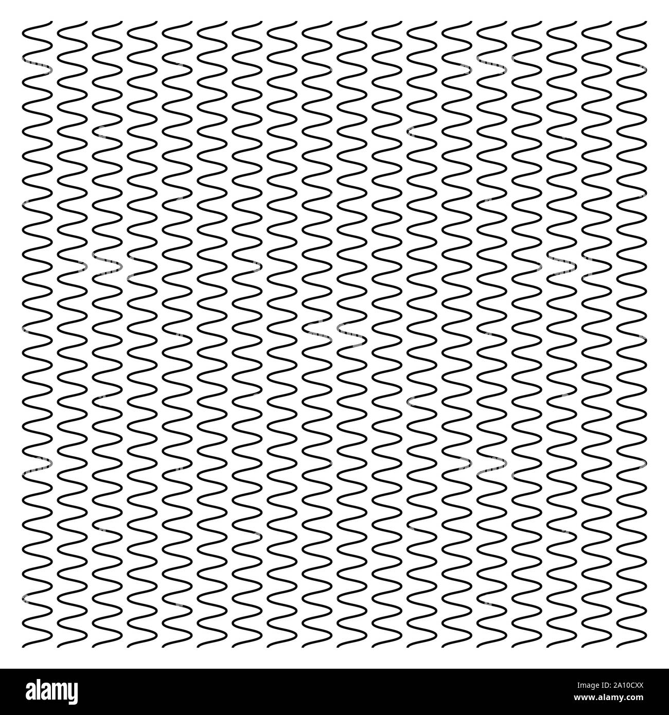 Abstract wavy, waving (zigzag) lines element. Vertical lines, stripes with billowy, undulate ...