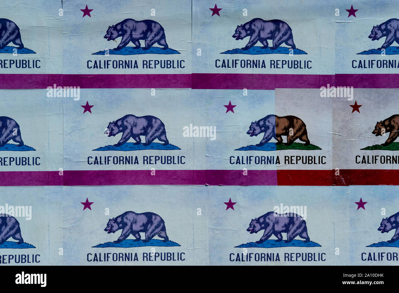 Faded california flag hi-res stock photography and images - Alamy