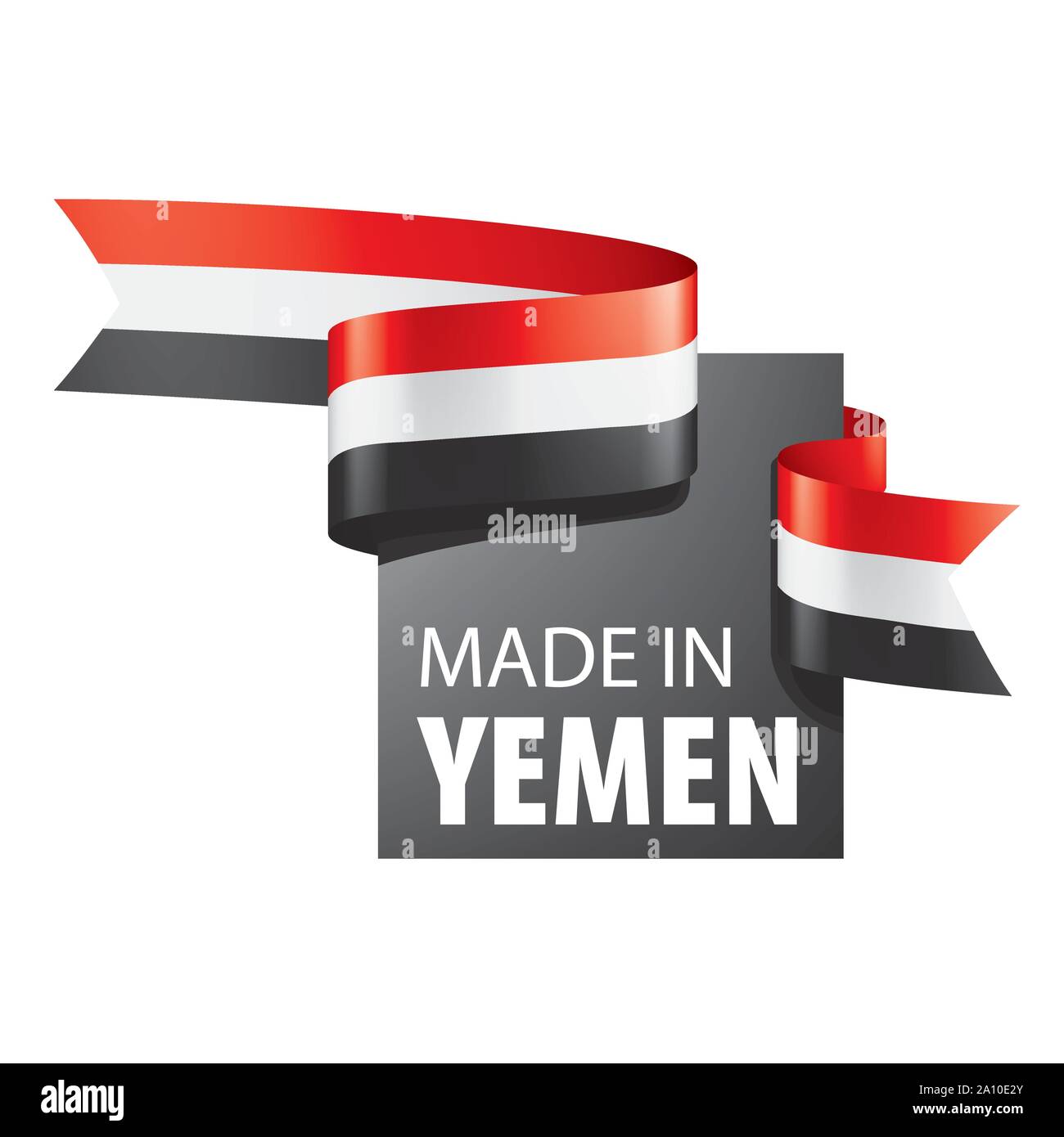 Yemeni flag, vector illustration on a white background Stock Vector ...