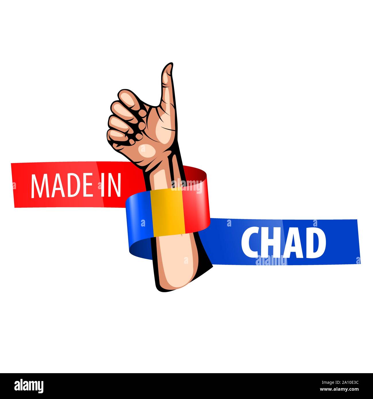 Chad flag, vector illustration on a white background Stock Vector Image ...