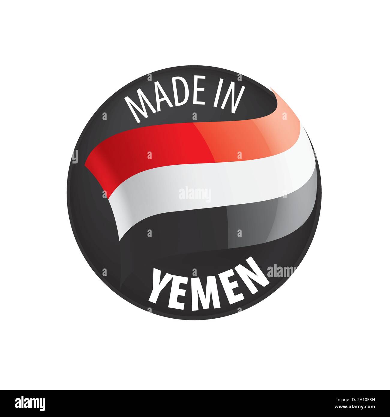 Yemeni flag, vector illustration on a white background Stock Vector ...