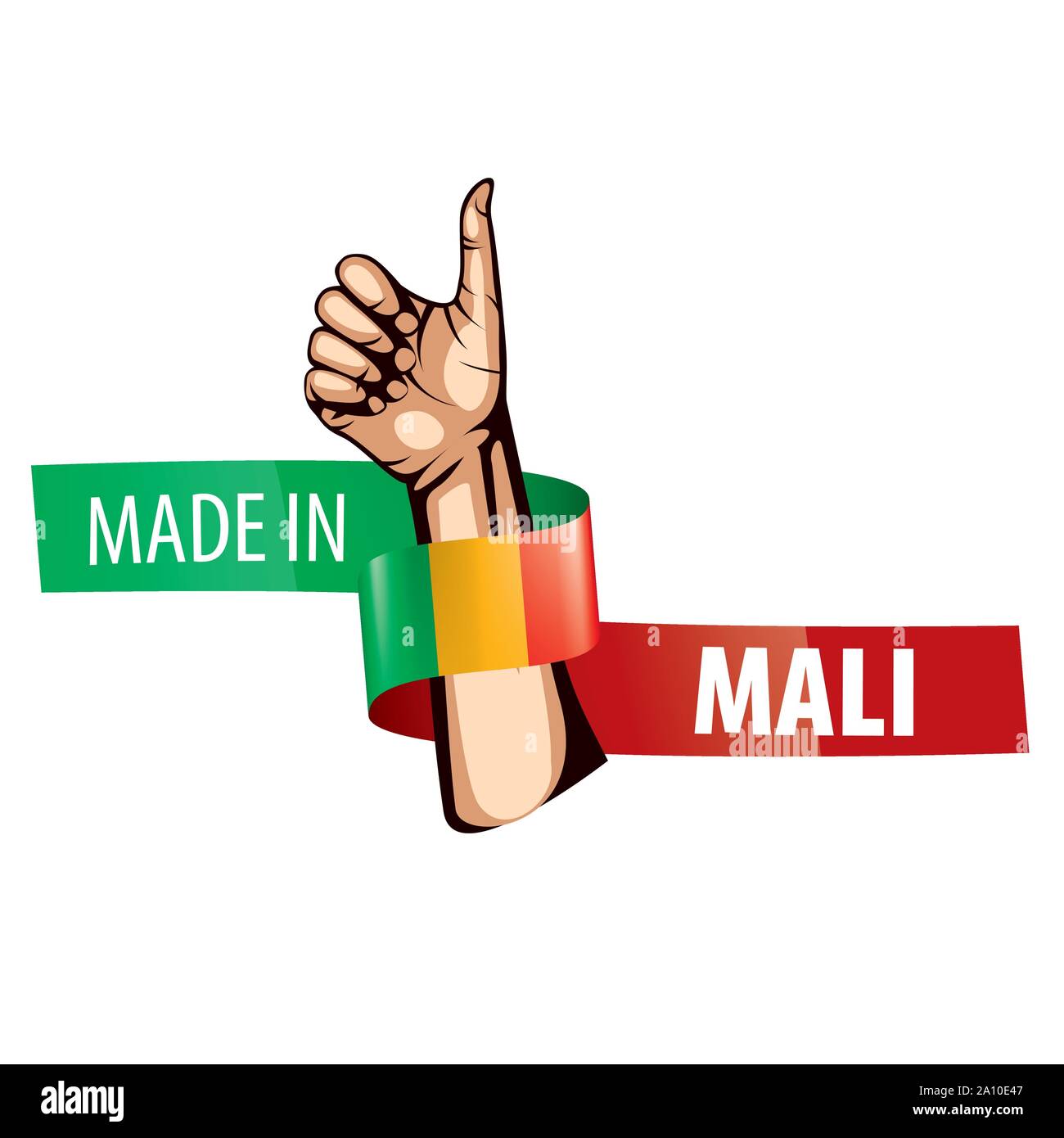 Mali flag, vector illustration on a white background Stock Vector Image ...