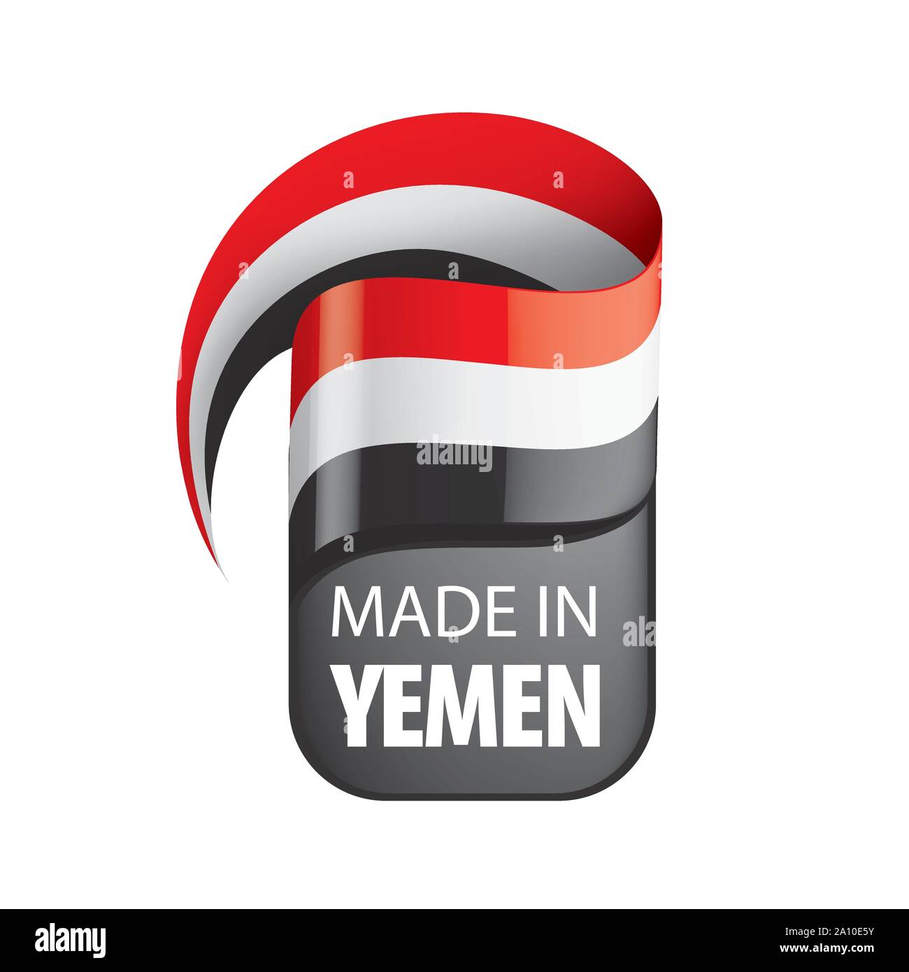 Yemeni flag, vector illustration on a white background Stock Vector ...