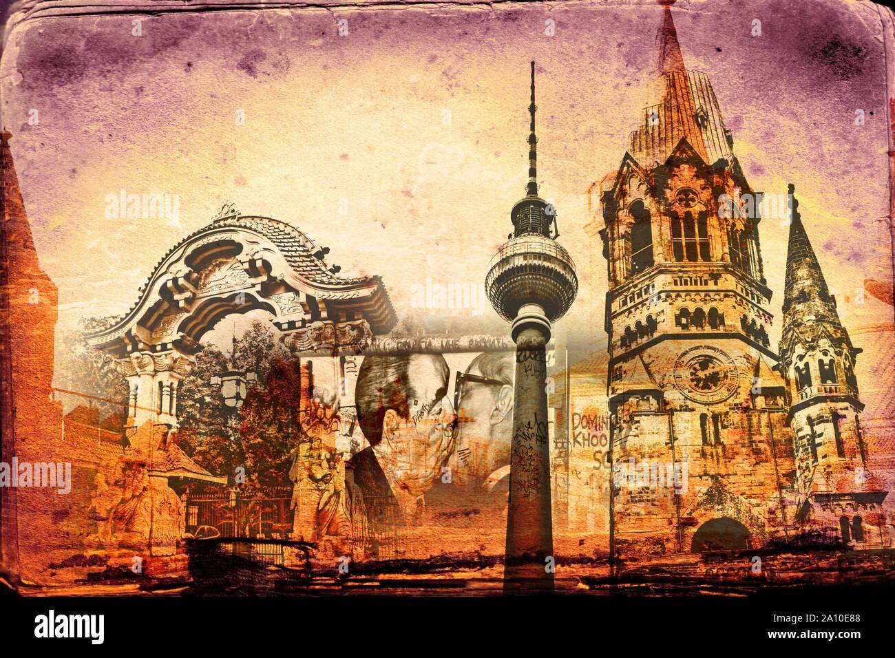 Berlin art design illustration Stock Photo - Alamy