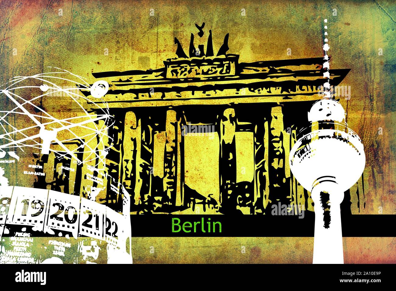 Berlin art design illustration Stock Photo - Alamy