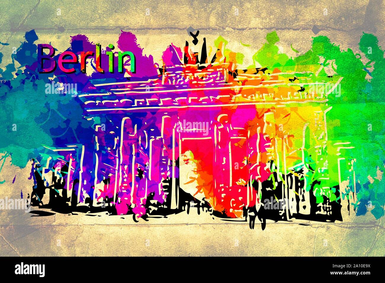 Berlin art design illustration Stock Photo - Alamy