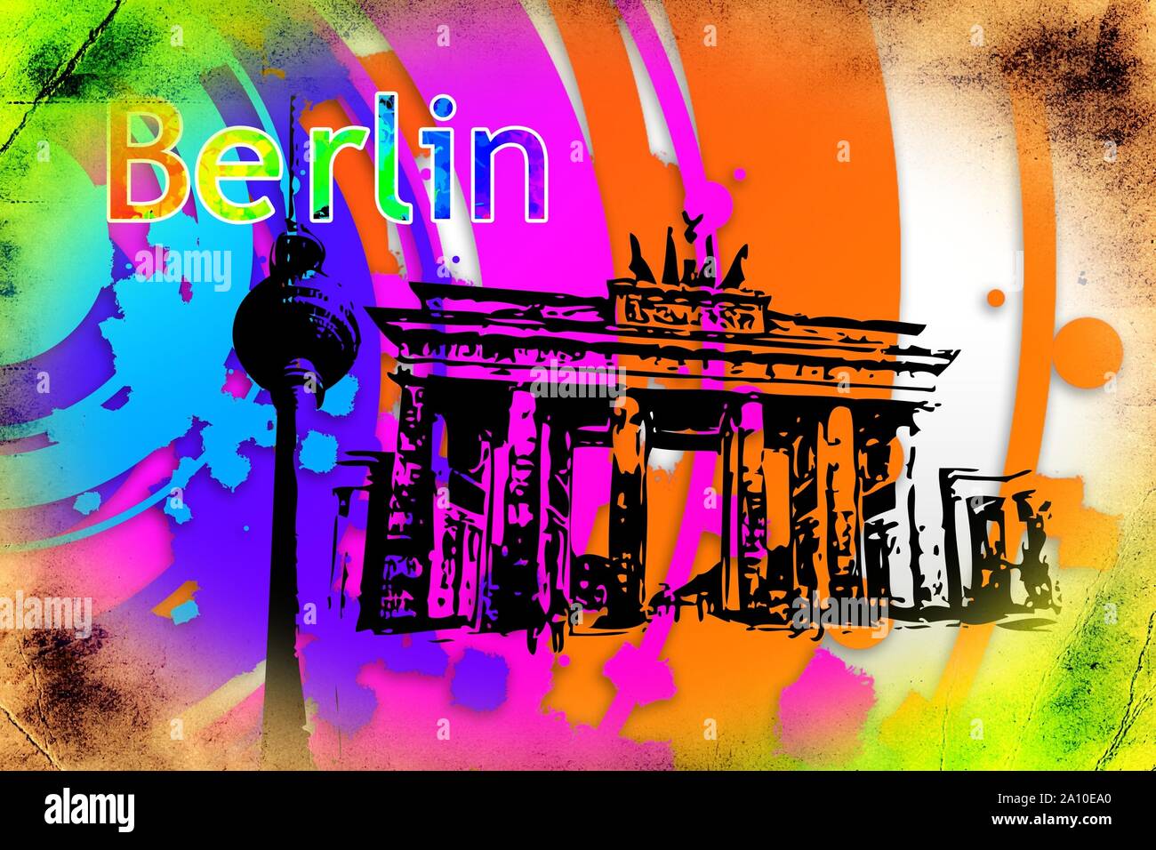 Berlin art design illustration Stock Photo - Alamy