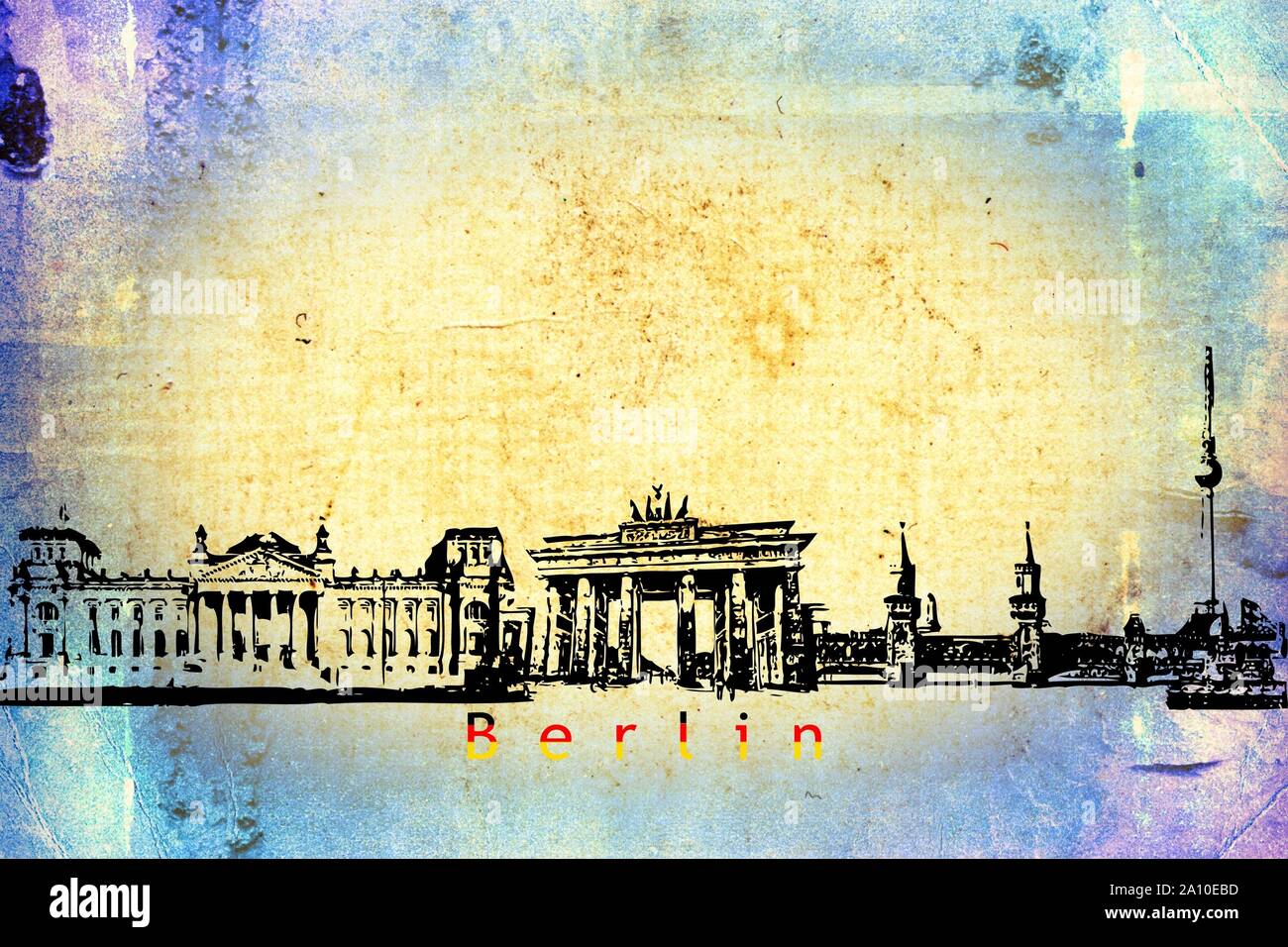 Berlin art design illustration Stock Photo - Alamy