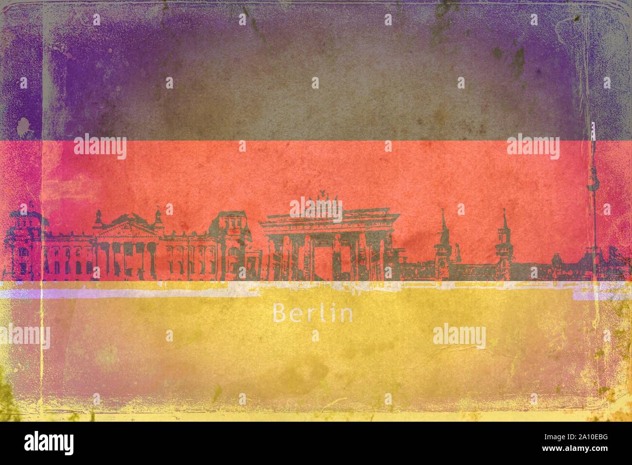 Berlin art design illustration Stock Photo - Alamy